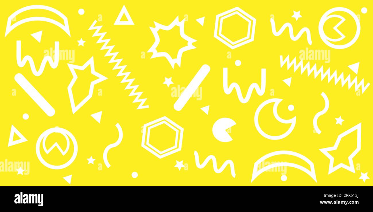 seamless background pattern geometric shapes on a yellow background ...