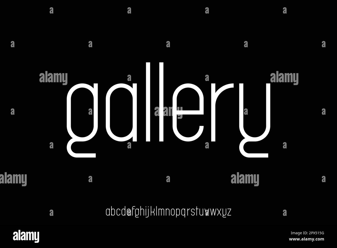 Elegant and unique minimal sans serif font vector Stock Vector Image & Art - Alamy