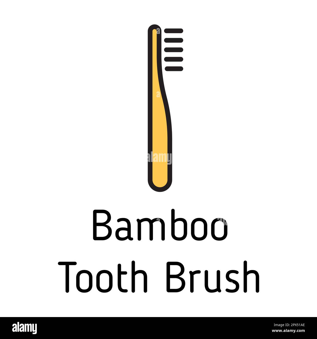bamboo tooth brush sign color filled vector icon Stock Vector Image ...