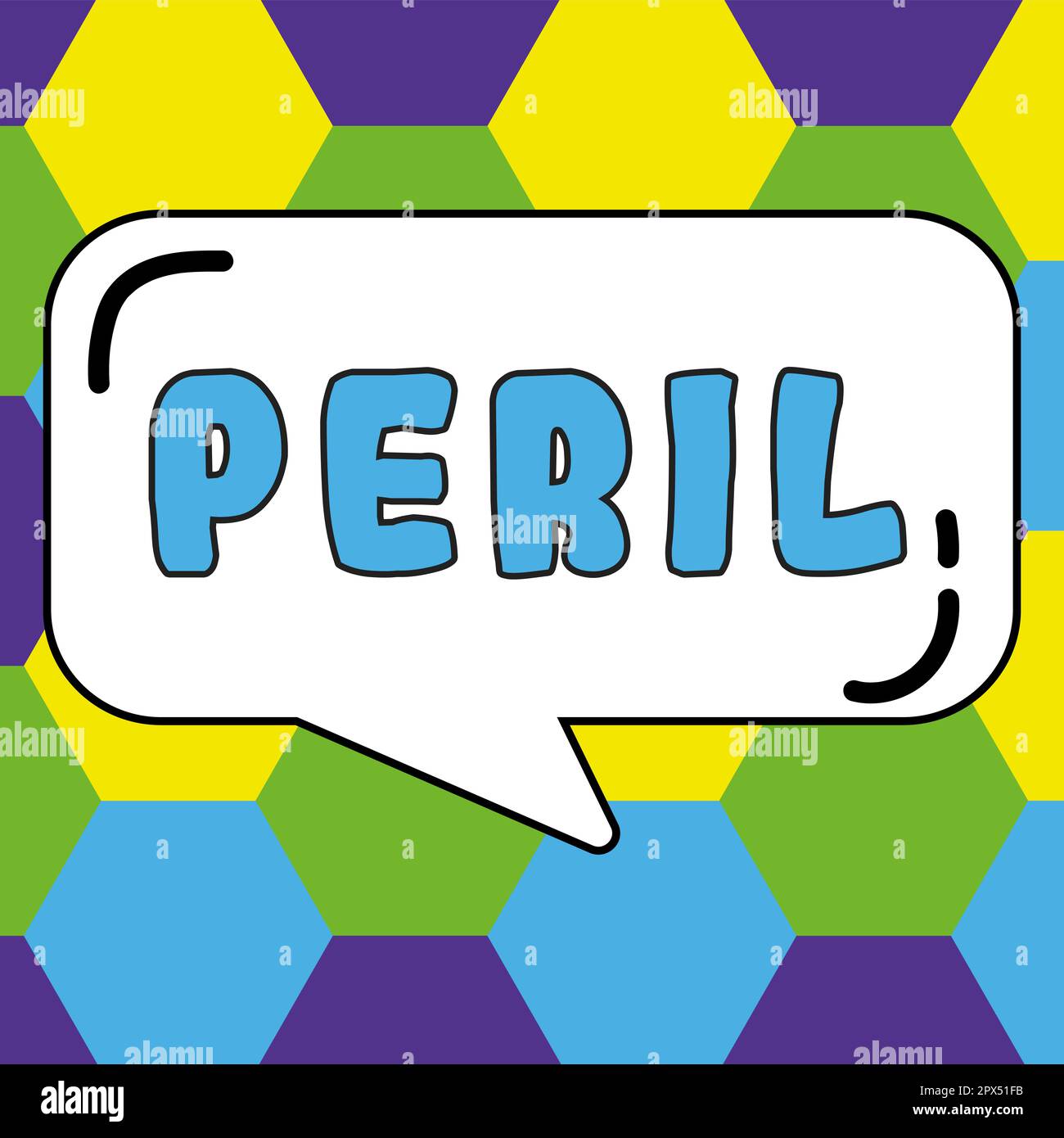 Sign displaying Peril, Business showcase indicates something extremely ...