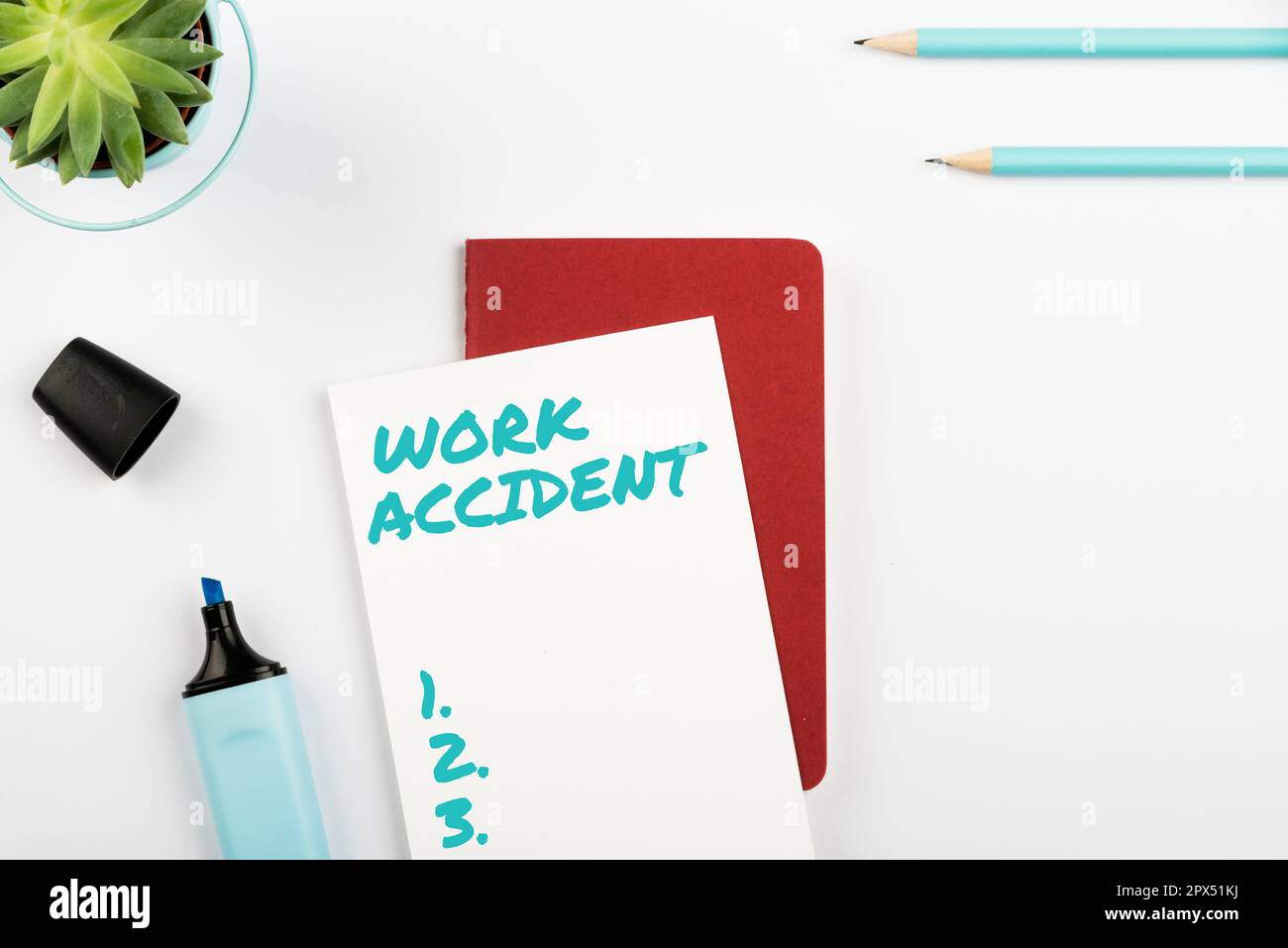 Text showing inspiration Work Accident, Conceptual photo Mistake Injury ...