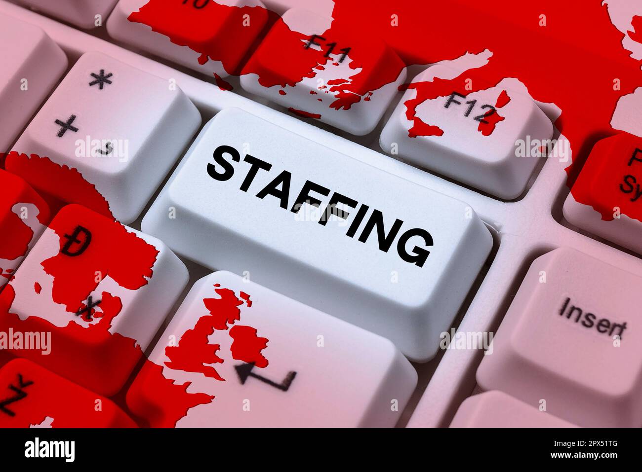 Text caption presenting Staffing, Word for The percentage of workers ...