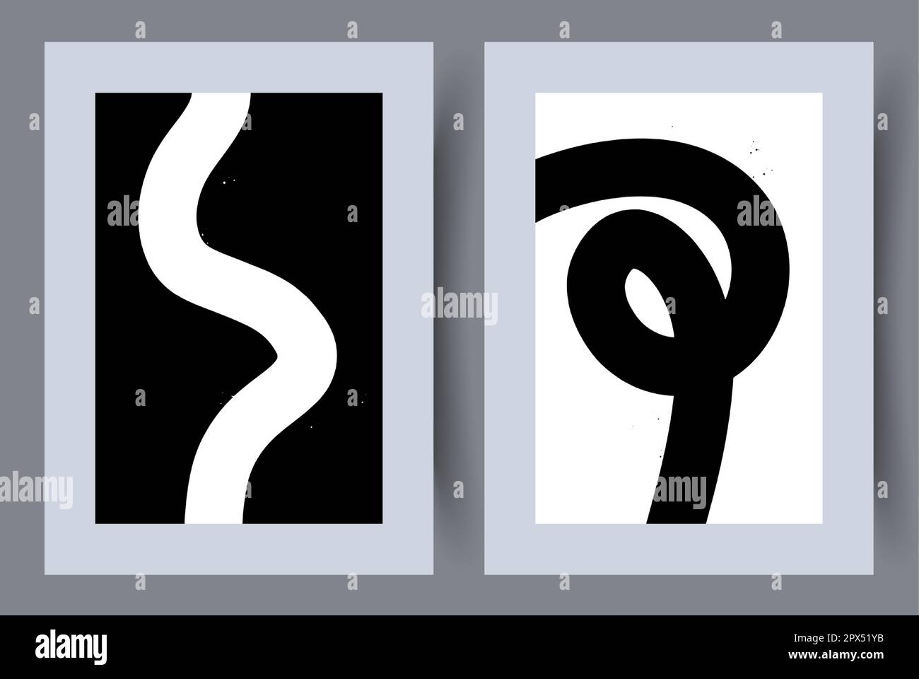 Portrait lines wavy stripes wall art print Stock Vector Image & Art - Alamy