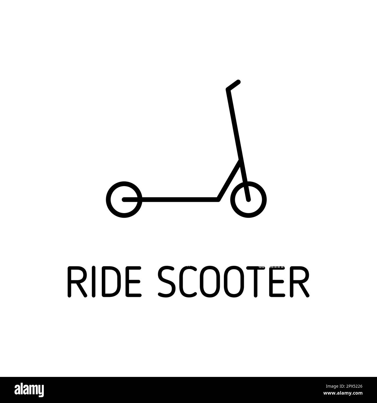 ride scooter outline vector icon Stock Vector Image & Art - Alamy