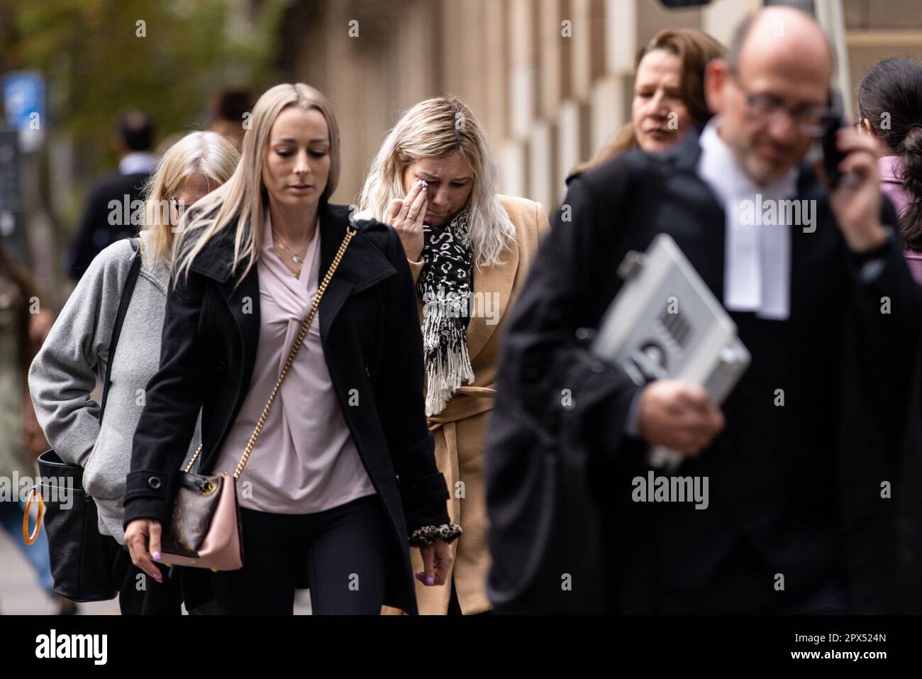 Ellie’s mother, Tracey Gangell (centre) departs from the Supreme Court ...