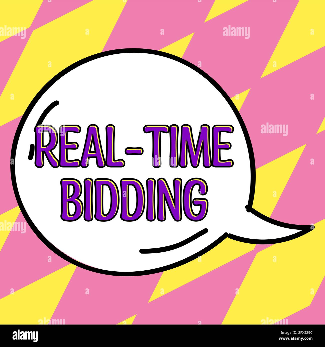 Hand writing sign Real Time Bidding, Word for Buy and sell advertising ...