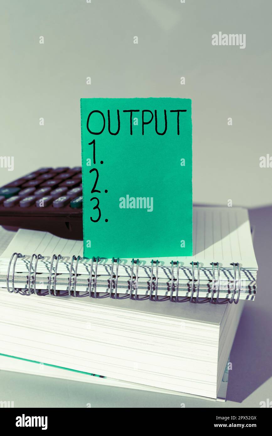 Inspiration showing sign Output, Business concept the final result of ...