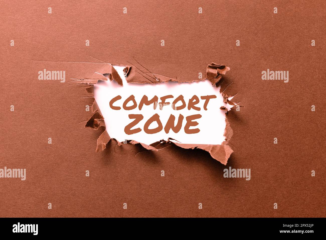 Hand writing sign Comfort Zone, Word Written on A situation where one ...