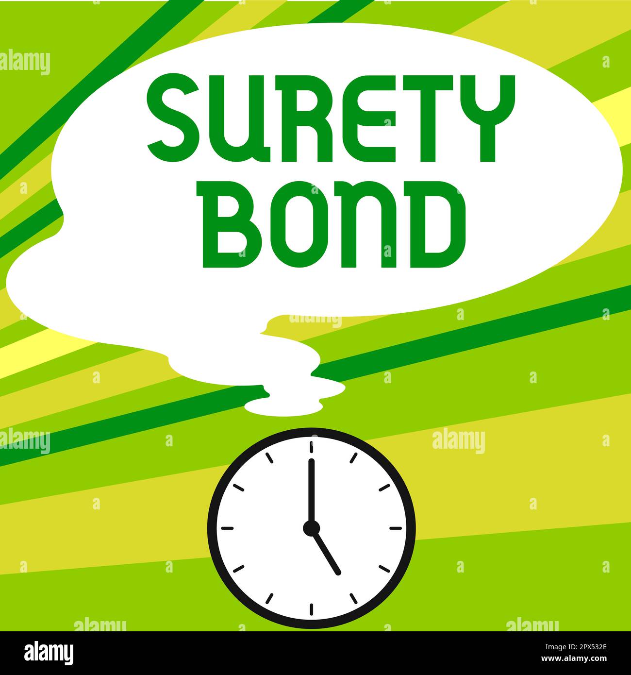 Text sign showing Surety Bond, Word for Formal legally enforceable ...