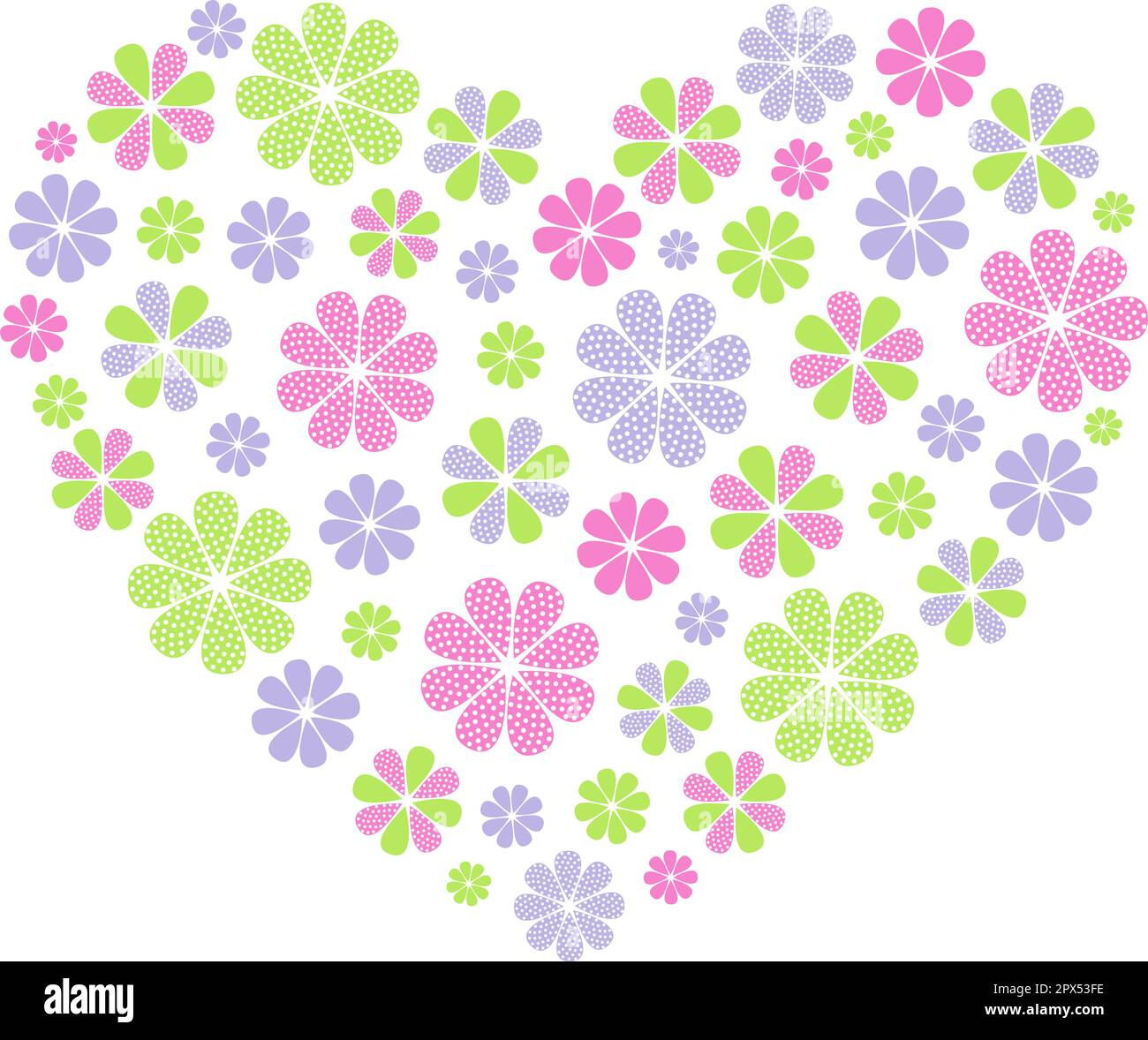 Flower heart template. Vector illustration Stock Vector Image & Art - Alamy