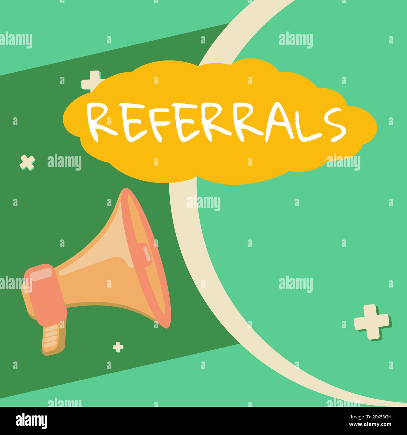 Text showing inspiration Referrals, Business idea Act of referring ...