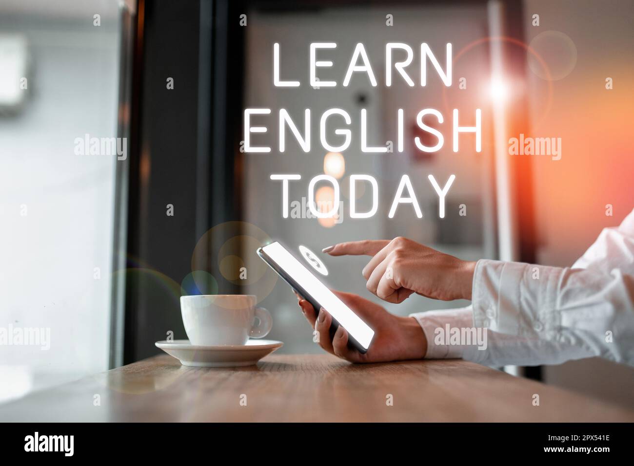 Sign displaying Learn English Today, Internet Concept gain or acquire ...