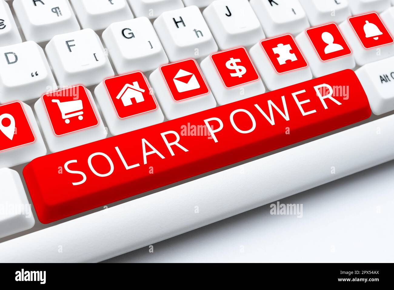 Conceptual caption Solar Power, Business concept the electricity ...