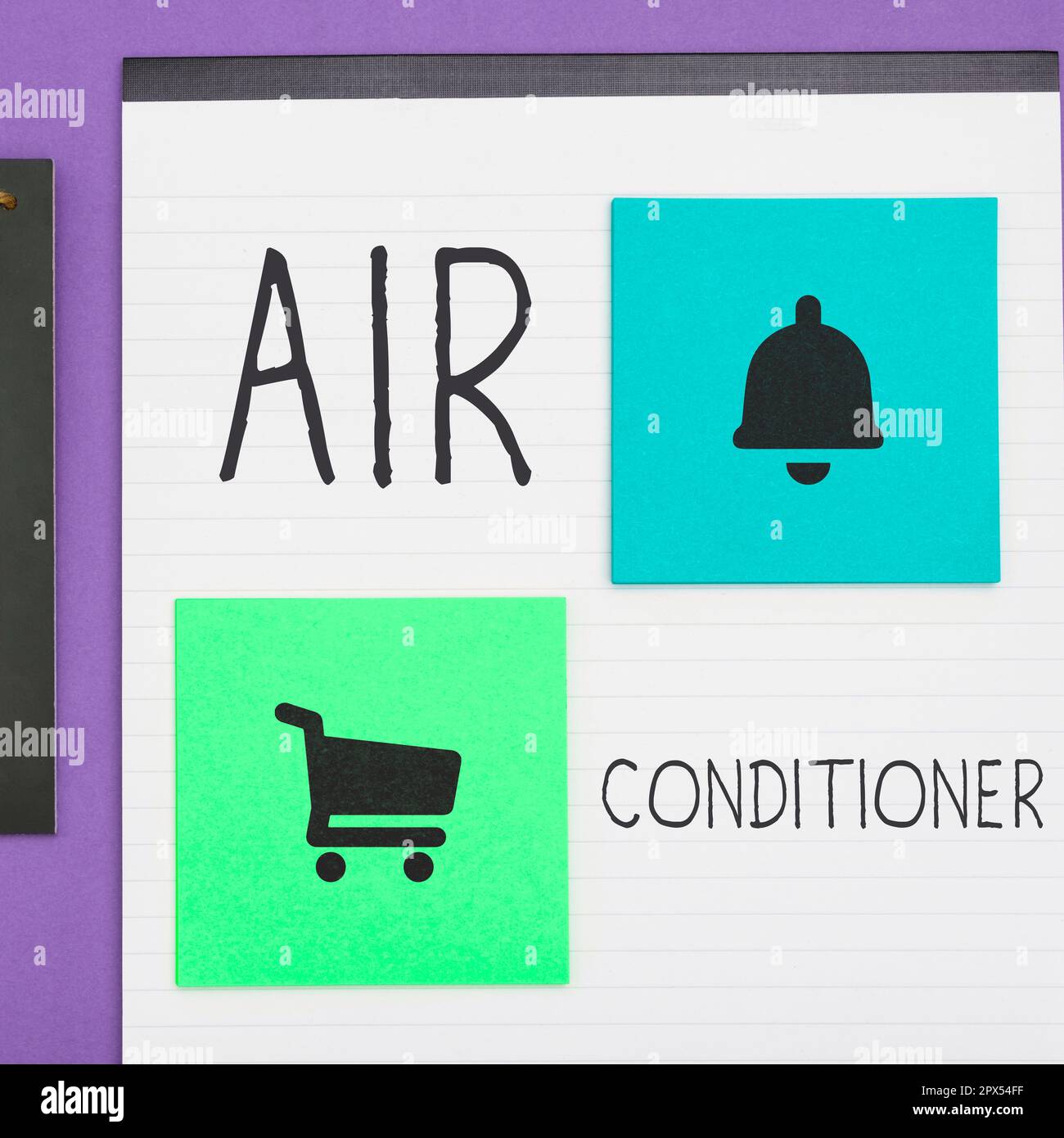 Hand writing sign Air Conditioner, Conceptual photo apparatus for ...