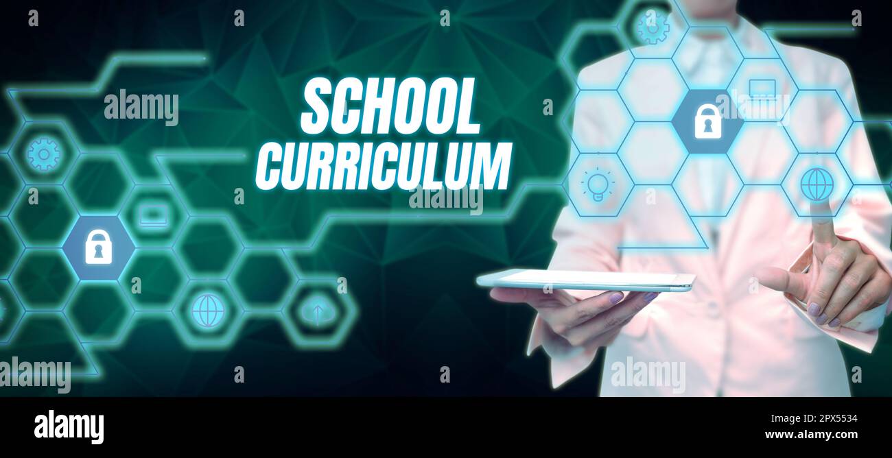 Conceptual display School Curriculum, Conceptual photo designed to ...