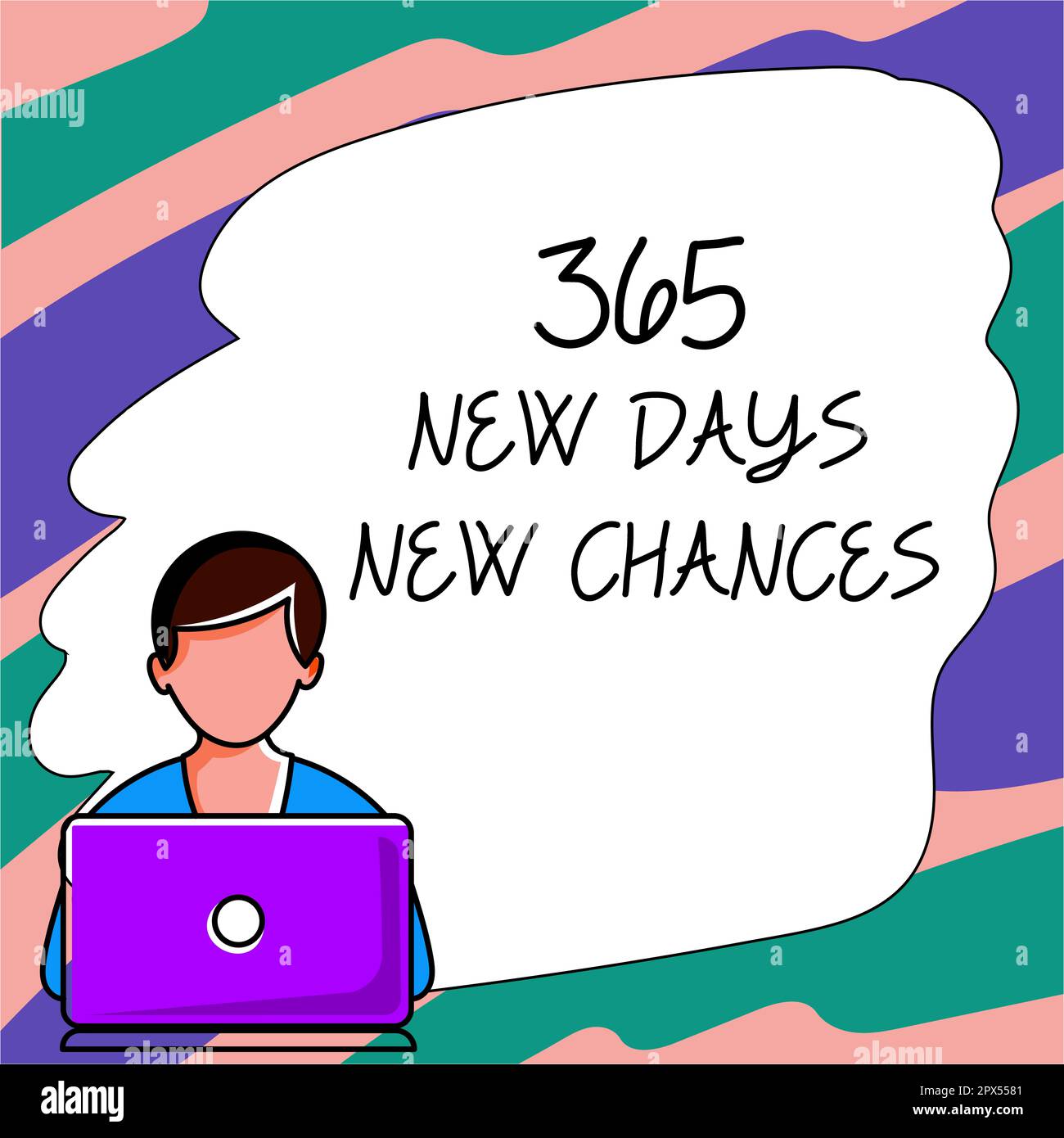 Conceptual caption 365 New Days New Chances, Word for Starting another ...