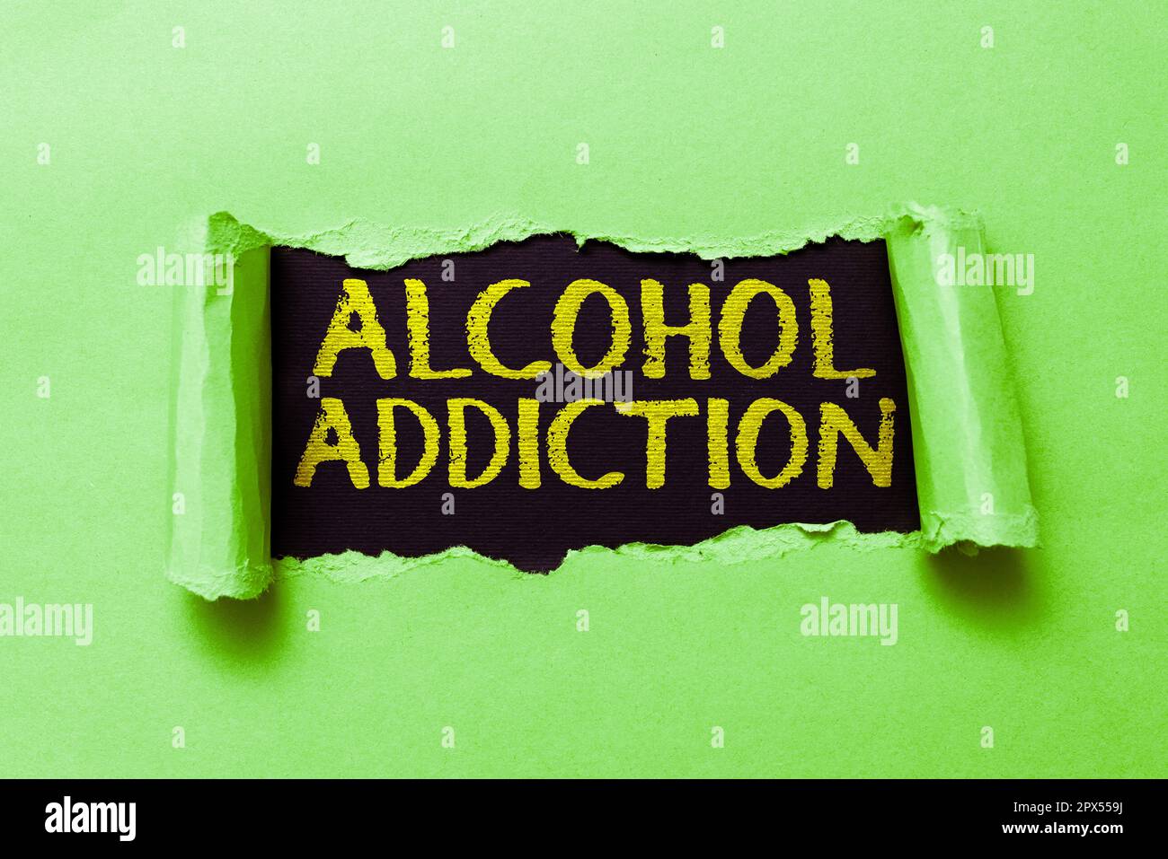 Hand writing sign Alcohol Addiction, Word Written on characterized by ...