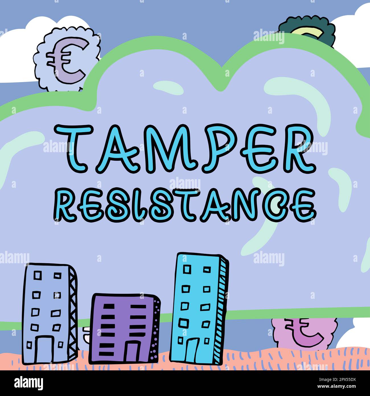 Text showing inspiration Tamper Resistance, Word Written on resilent to ...