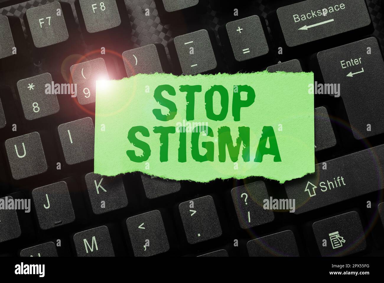 Conceptual display Stop Stigma, Business showcase end the feeling of ...