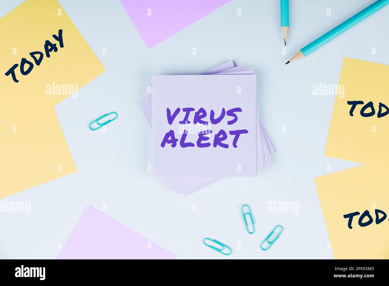 Sign displaying Virus Alert, Conceptual photo message warning of a non ...