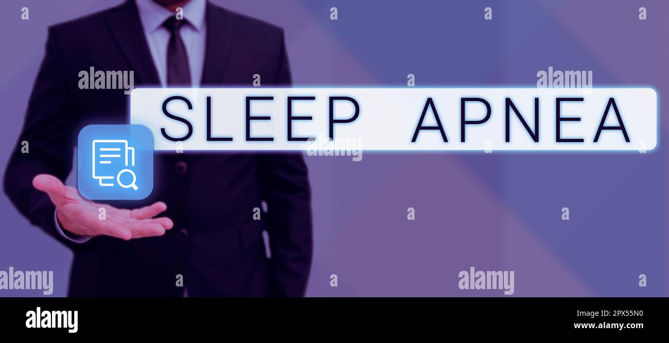 Writing displaying text Sleep Apnea, Business showcase The temporary ...