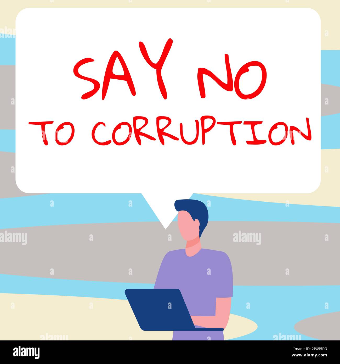 Inspiration showing sign Say No To Corruption, Business showcase ...