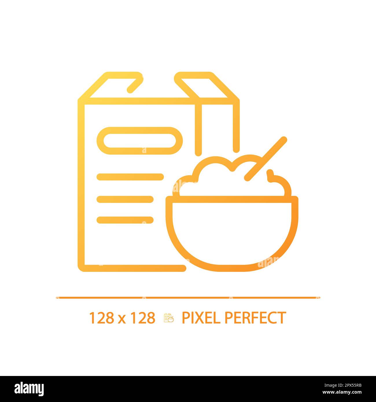 Cereals pixel perfect gradient linear vector icon Stock Vector Image ... Cereals pixel perfect gradient linear vector icon Stock Vector Image ...