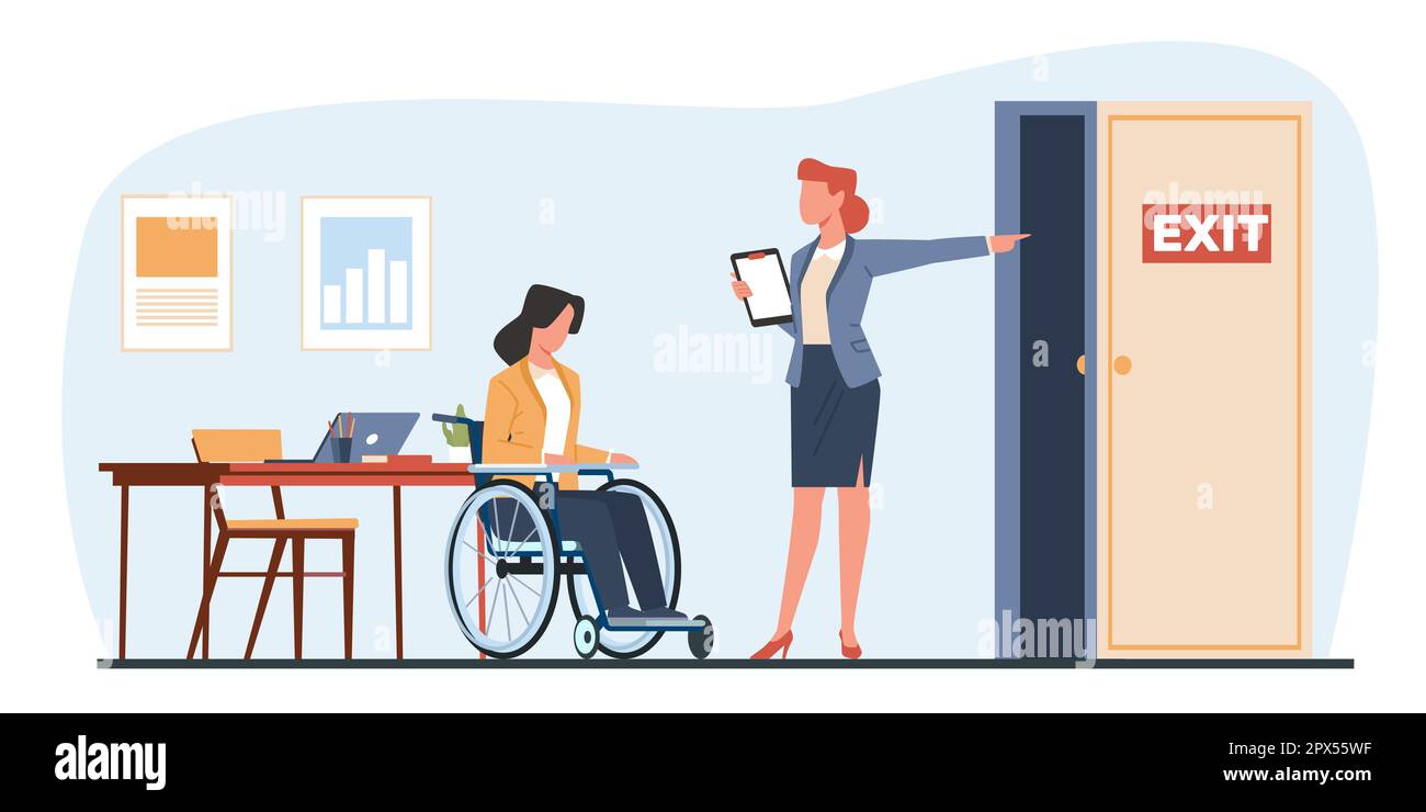 Discrimination against disabled people with woman in wheelchair in ...