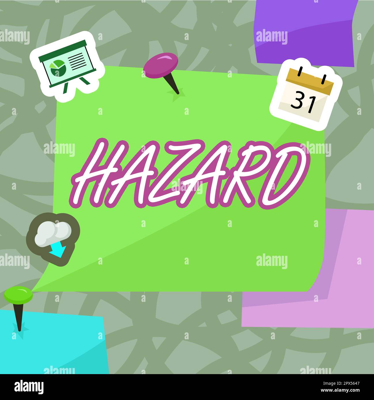 Hand writing sign Hazard, Conceptual photo account or statement ...