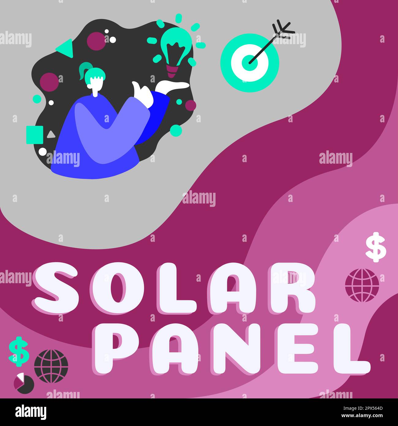 Conceptual caption Solar Panel, Business concept designed to absorb suns rays source of energy ...