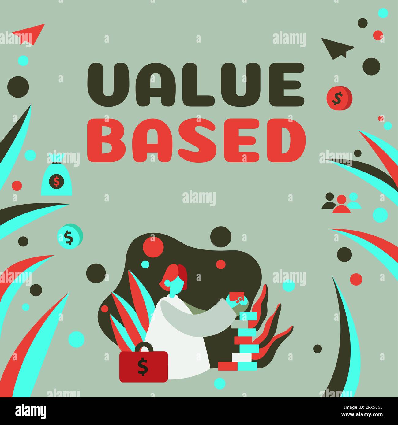 Sign displaying Value Based, Conceptual photo Considering the product ...