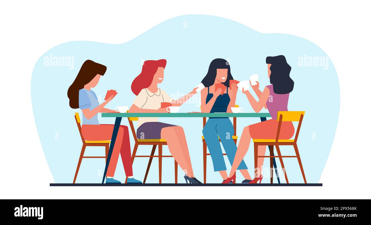 Female game board players Stock Vector Images - Alamy