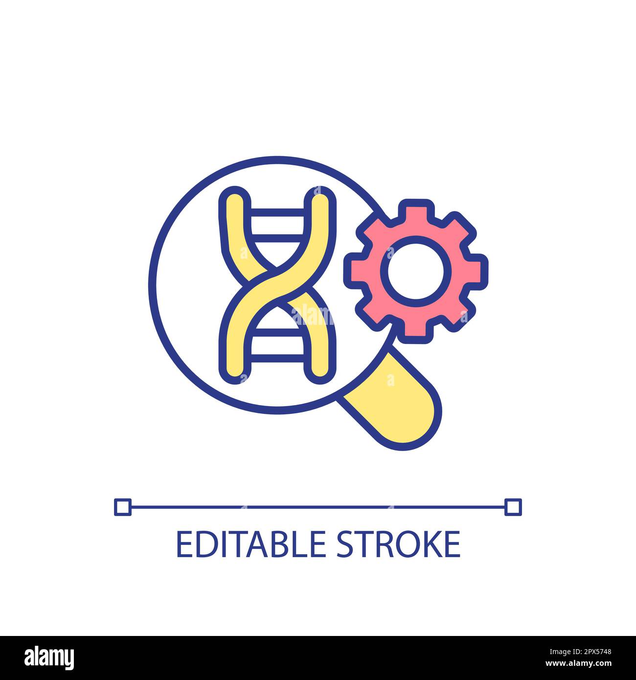 Researching and maintaining genome RGB color icon Stock Vector Image ...