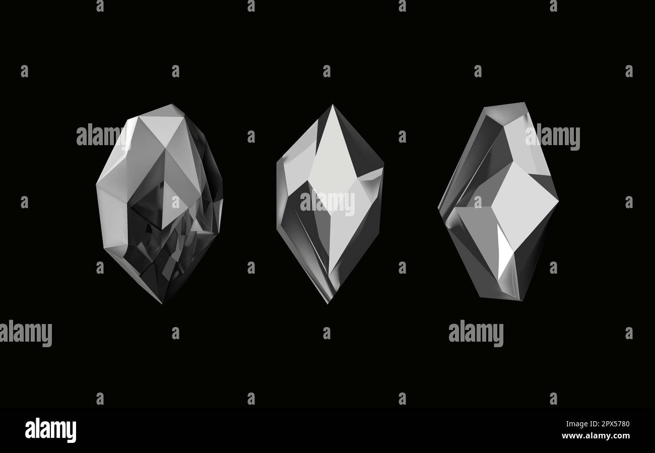 Glass shiny crystals with different shades reflecting light.A ...