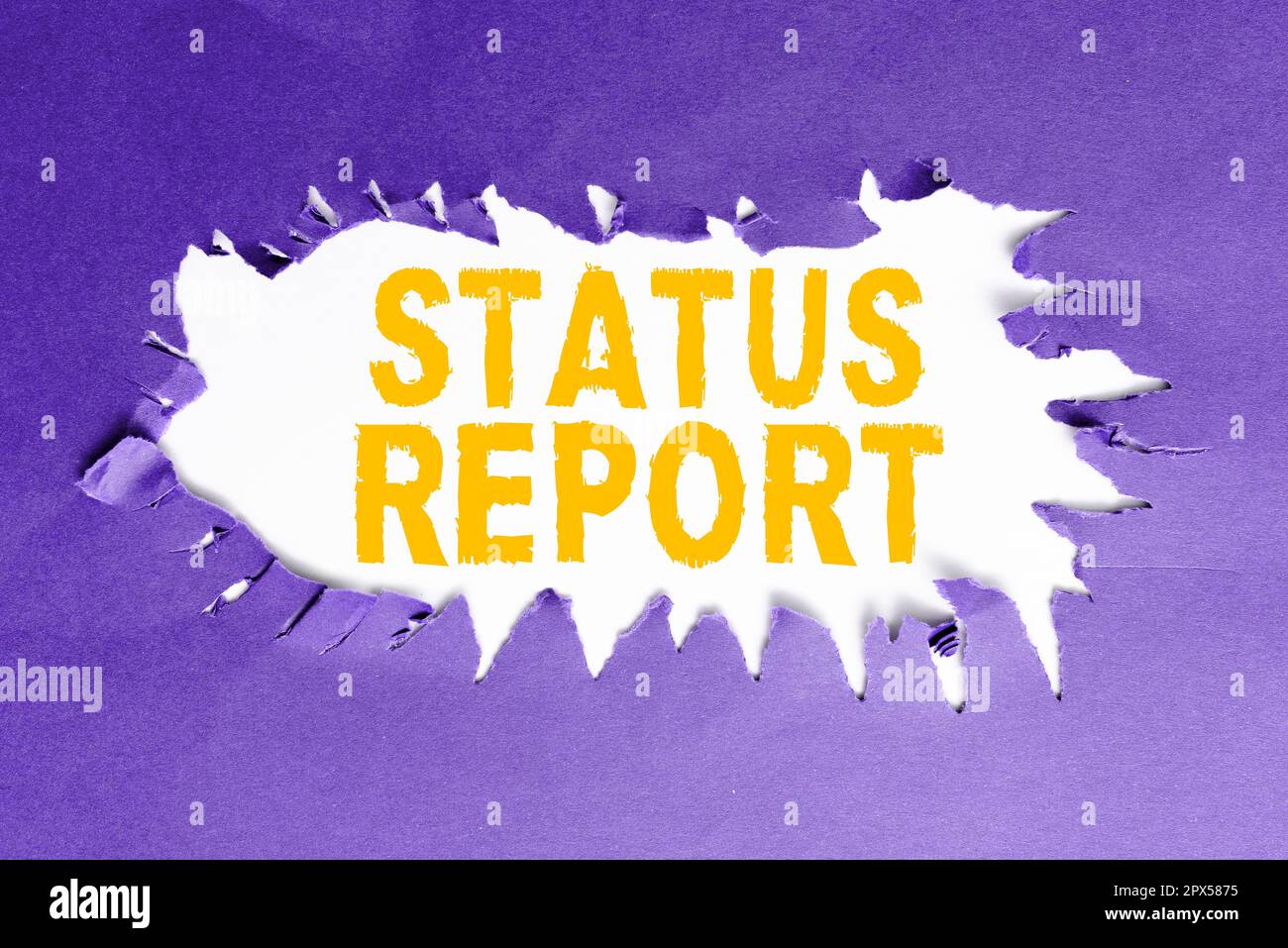 Text sign showing Status Report, Word Written on Update Summary of ...