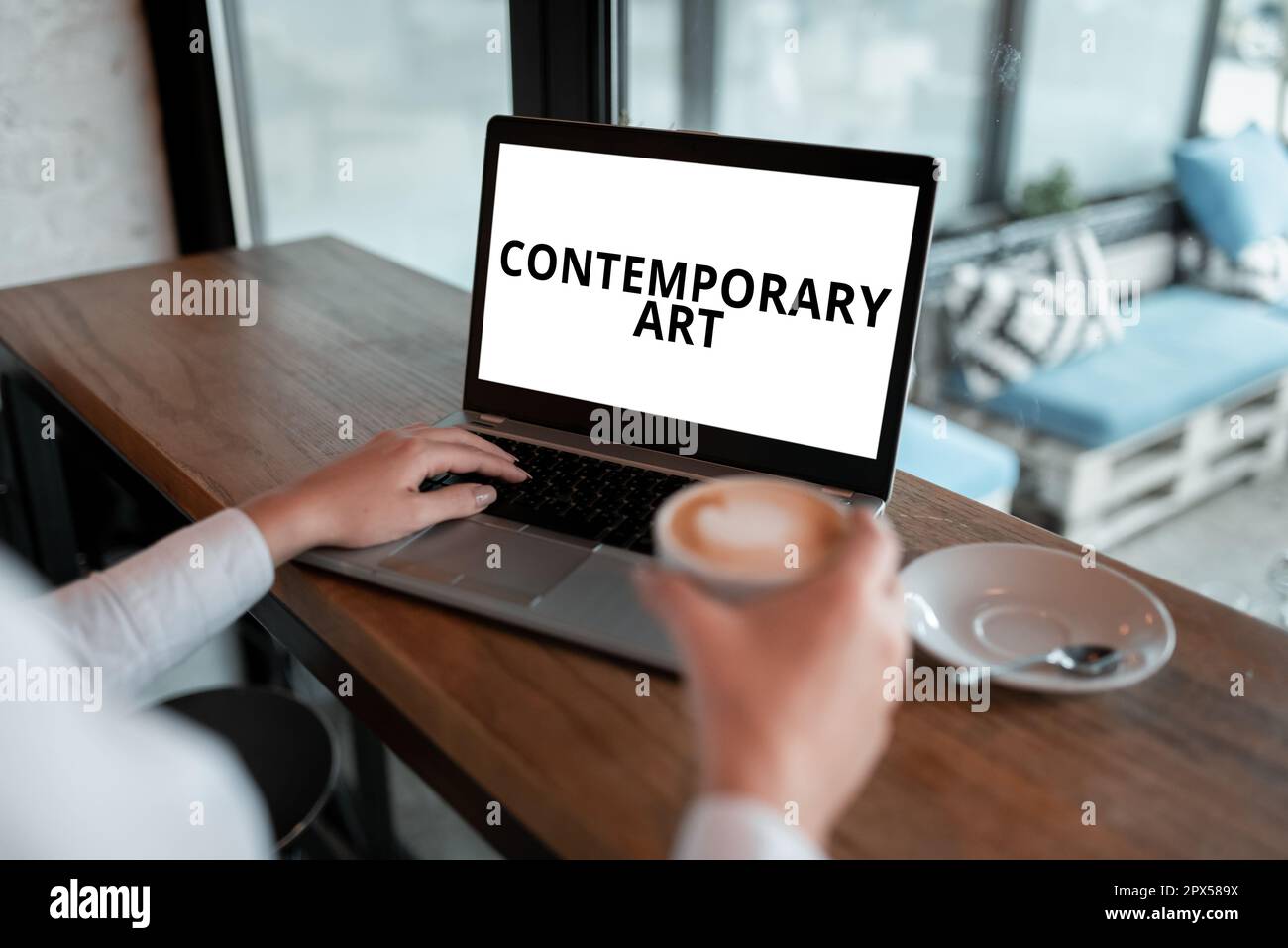 Handwriting text Contemporary Art, Business showcase made today by ...