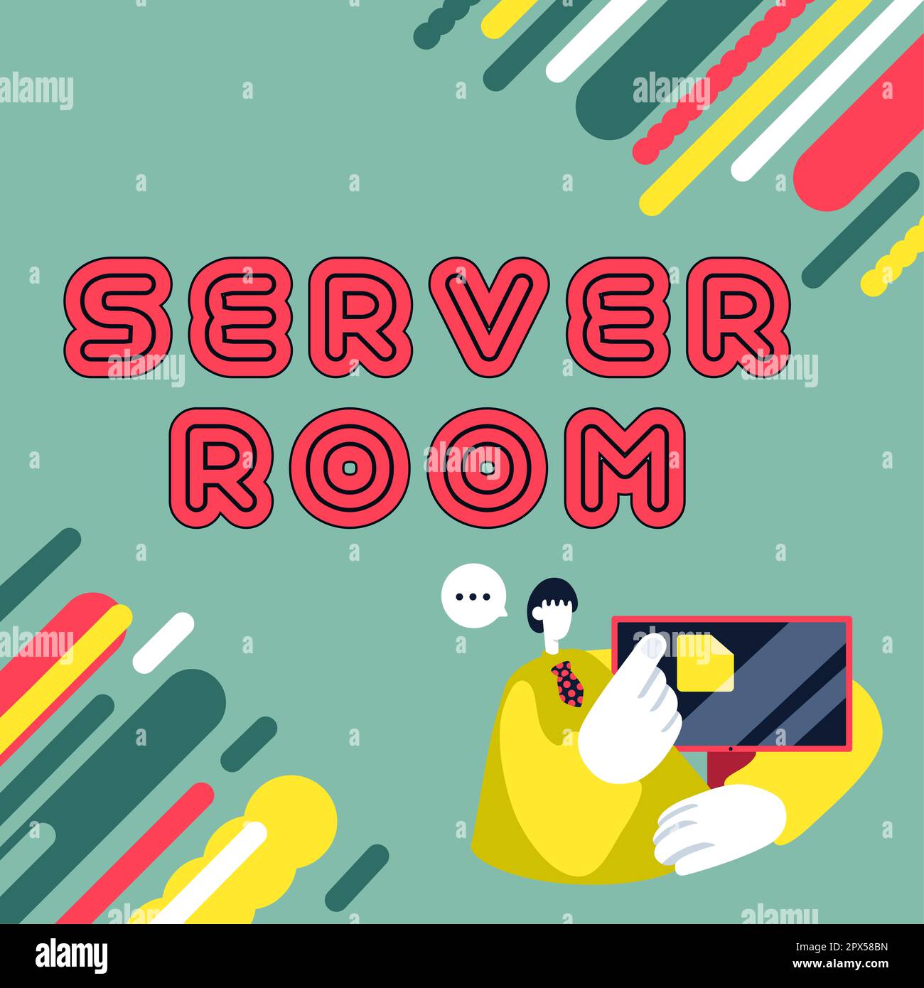 Conceptual caption Server Room, Internet Concept a room used to store ...