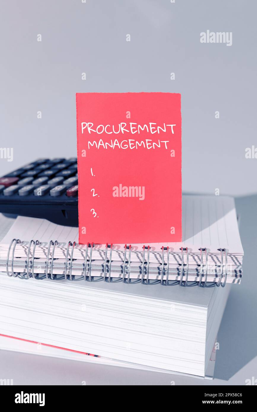 Handwriting text Procurement Management, Word Written on buying Goods ...
