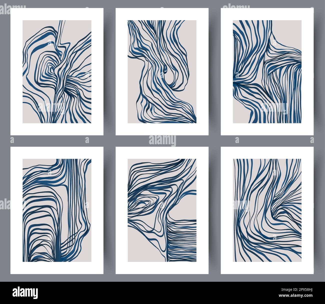 Abstract lines aesthetic chaos wall art print Stock Vector Image & Art ...