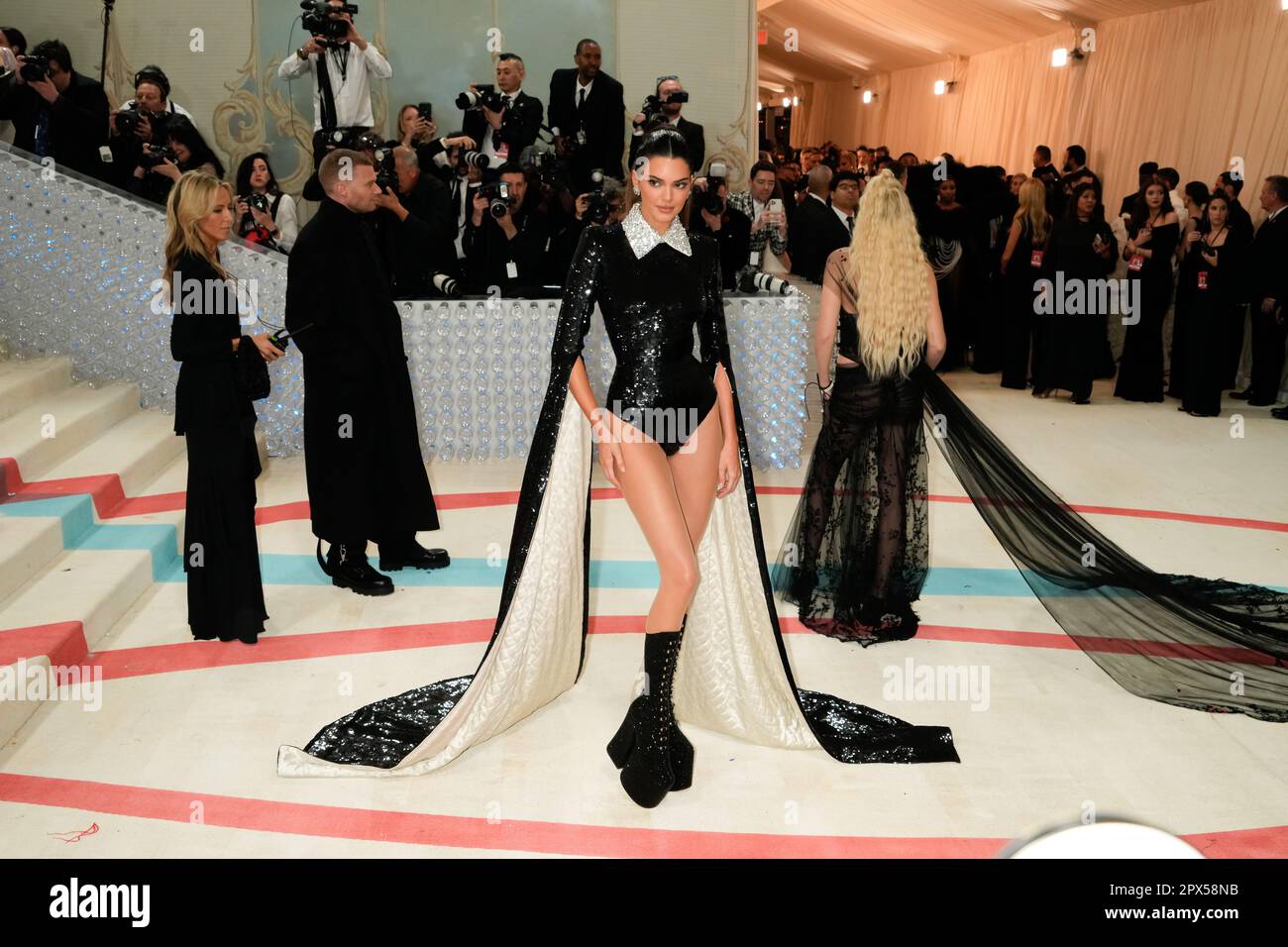New York, USA. 01st May, 2023. Kendall Jenner on the red carpet during The 2023 Met Gala ...