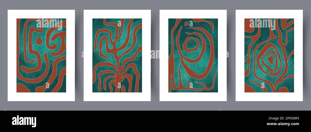 Abstract imagination lines wall art print Stock Vector Image & Art - Alamy