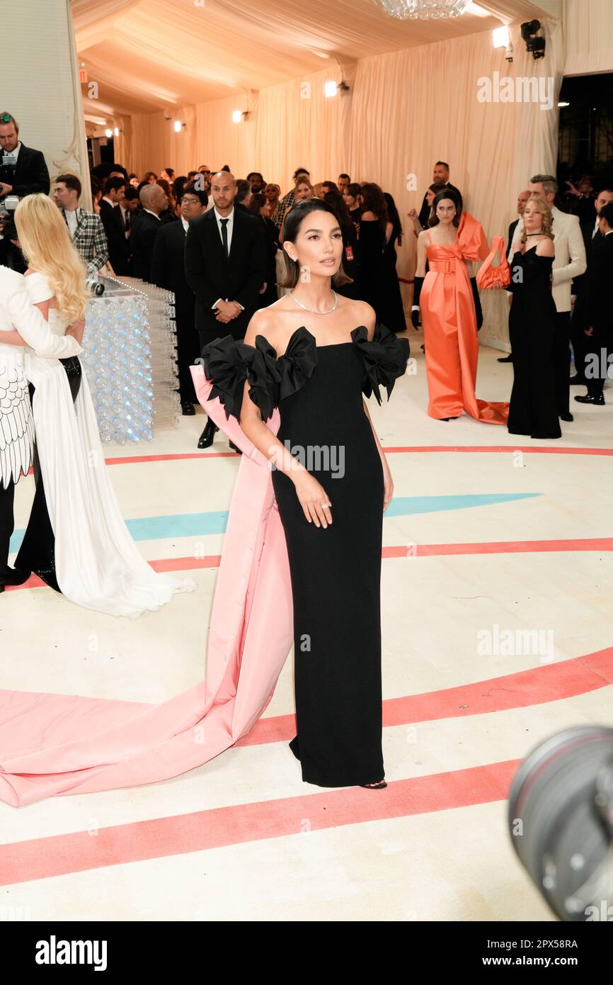 New York, USA. 01st May, 2023. the red carpet during The 2023 Met Gala honoring Karl Lagerfeld ...