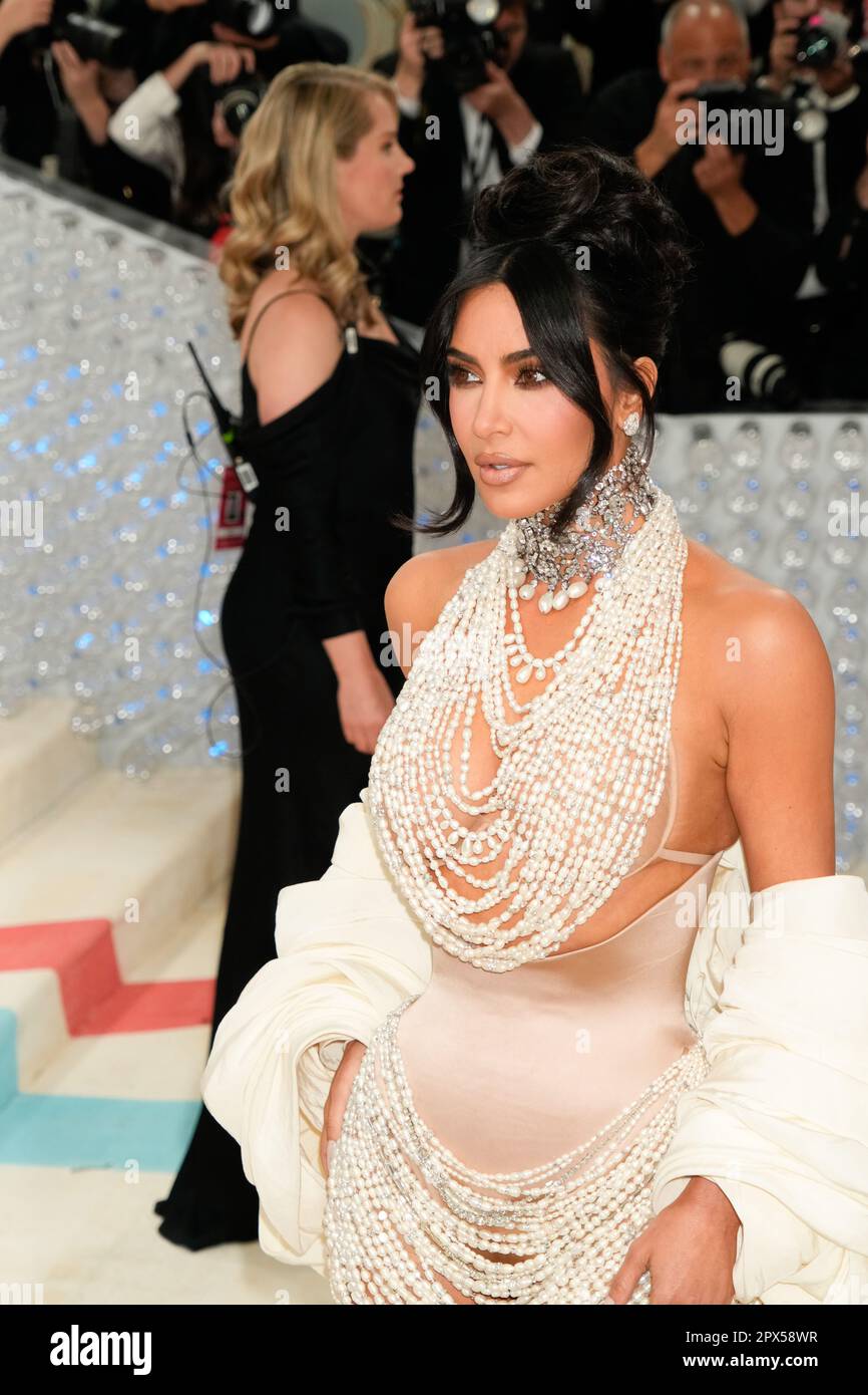 New York, USA. 01st May, 2023. Kim Kardashian on the red carpet during The 2023 Met Gala ...