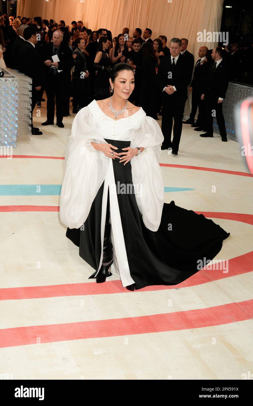 New York, USA. 01st May, 2023. the red carpet during The 2023 Met Gala honoring Karl Lagerfeld ...