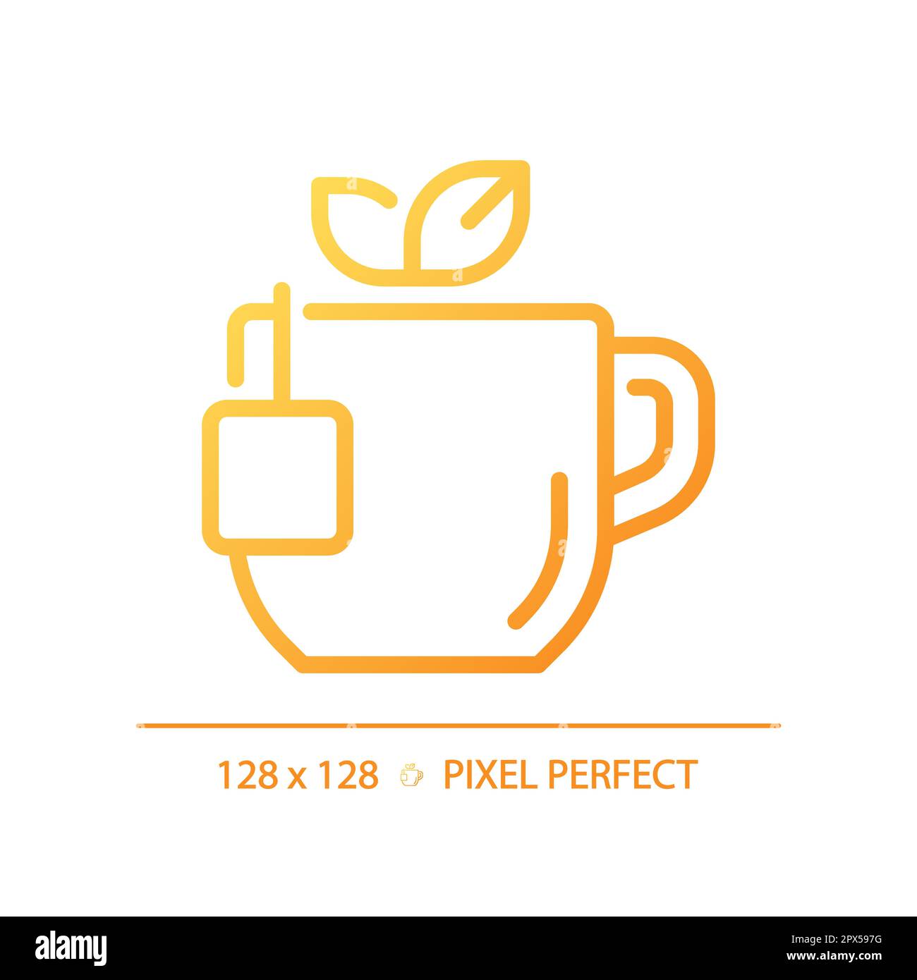 Tea pixel perfect gradient linear vector icon Stock Vector Image & Art ...