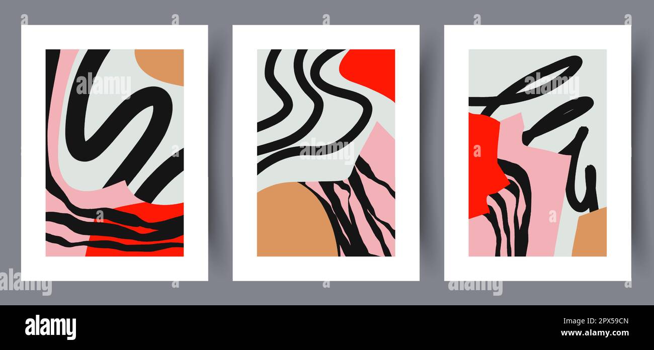 Abstract artistic expressionism wall art print Stock Vector Image & Art ...