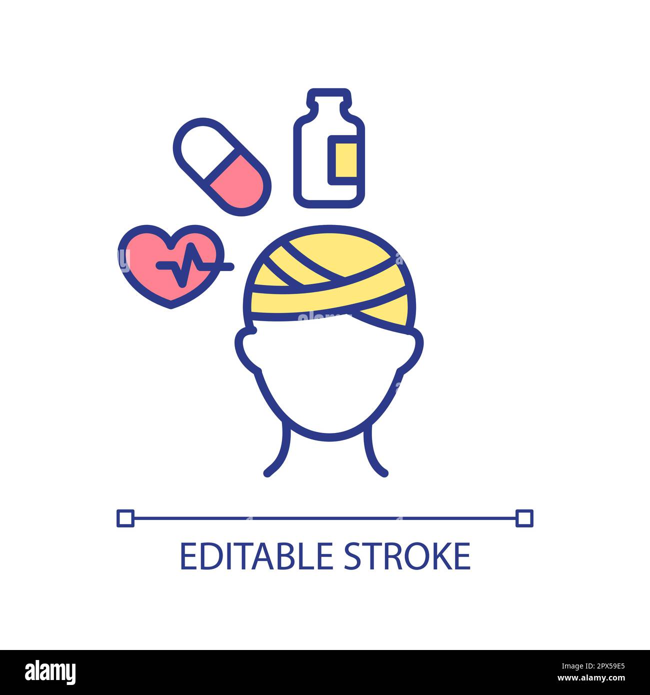 Cartoon head bandage hi-res stock photography and images - Alamy