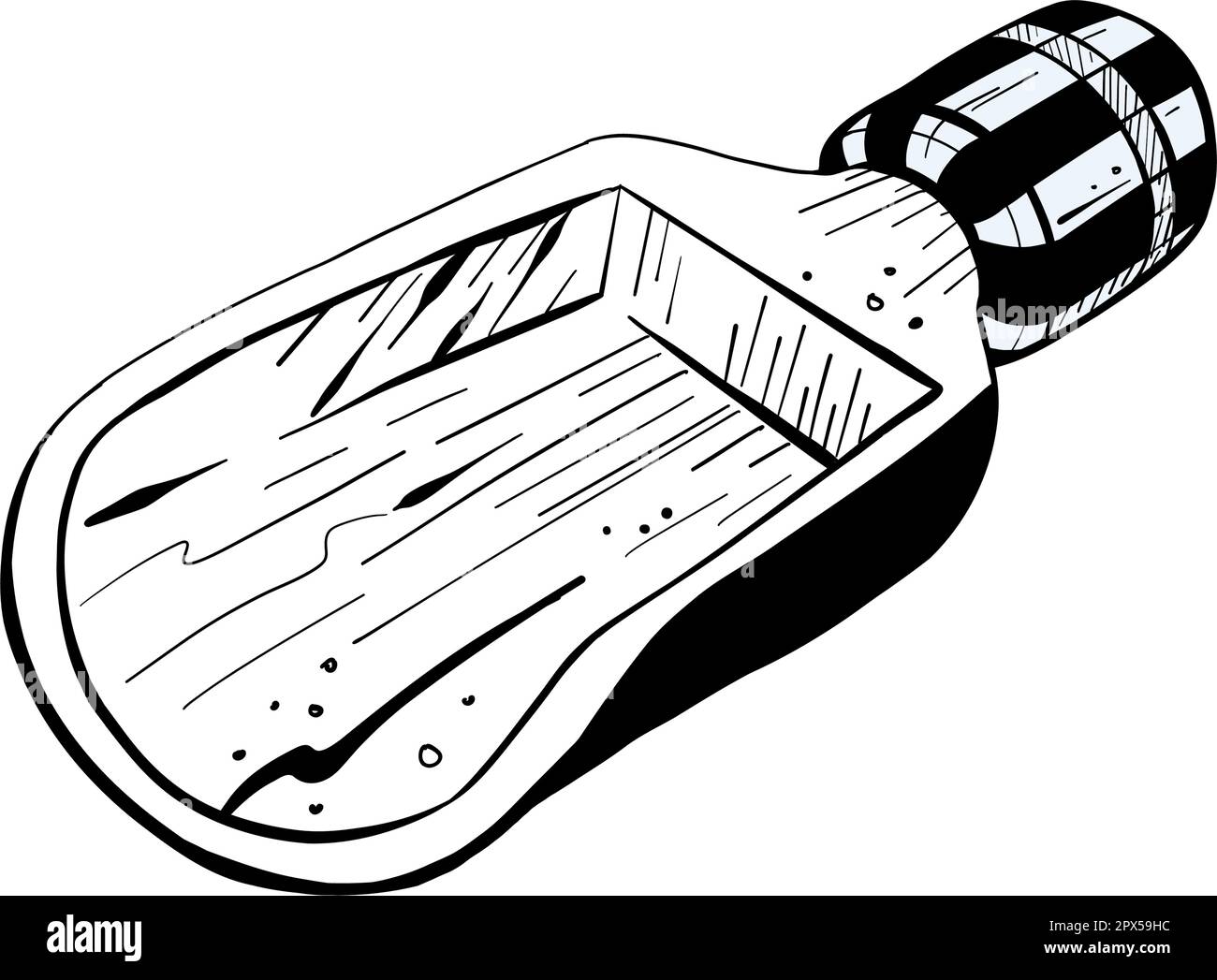 Vector illustration of empty shovel for cosmetic sea salt on white ...