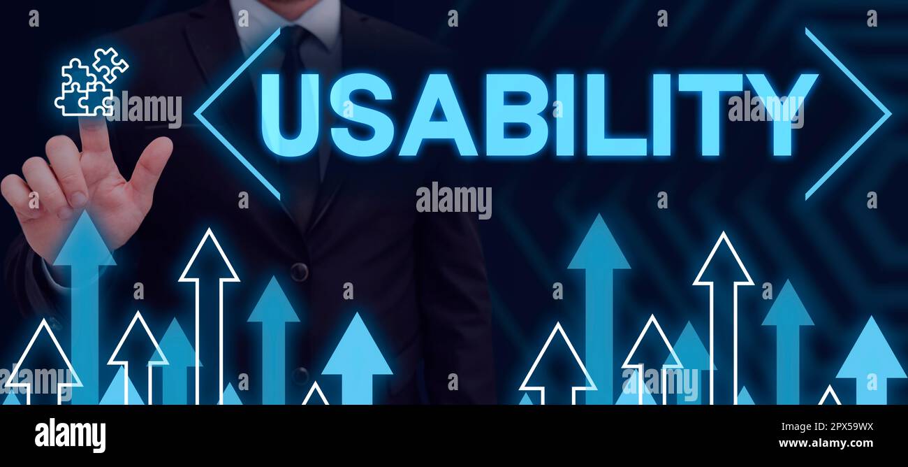 Inspiration showing sign Usability, Internet Concept A word assosiated ...