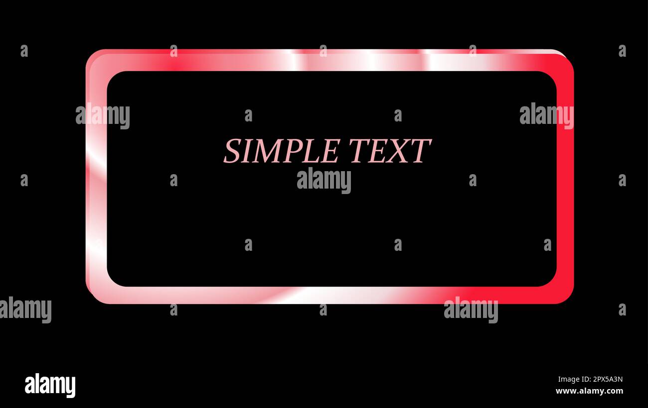 Pink with red gradient metallic shiny radiant frame with overflows ...